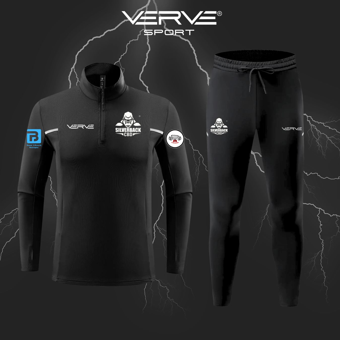 Silverback CBD - 3/4 Zip Training Tracksuit – SilverbackCBD & Wellness